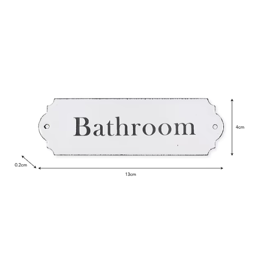 Enamel Bathroom Sign - Sheila Maid